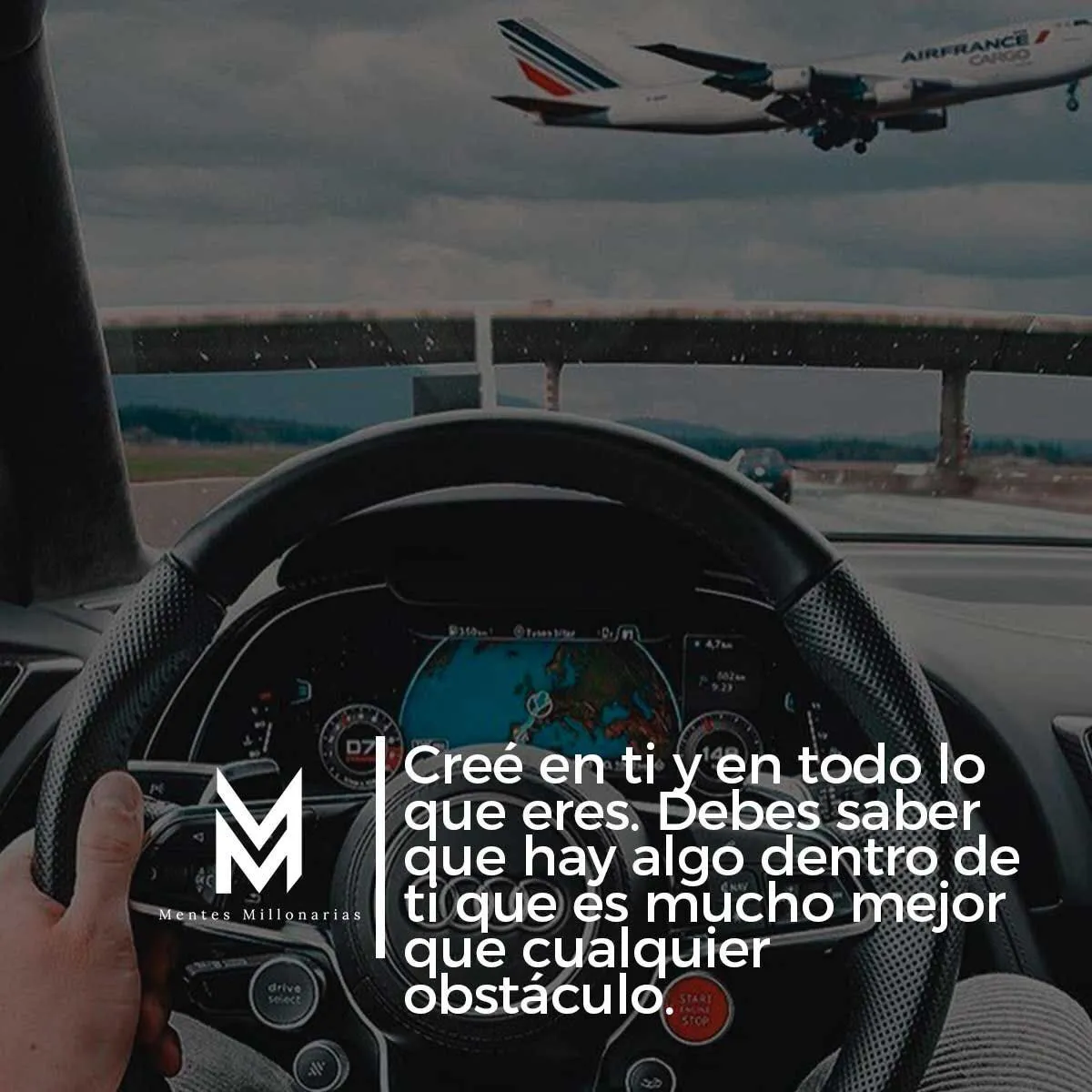 The first sentence in the image is cree en ti y en todo lo que eres ...